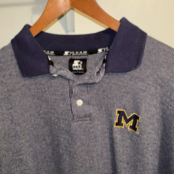 STARTER | Shirts | Vintage Starter University Of Michigan Polo Large ...